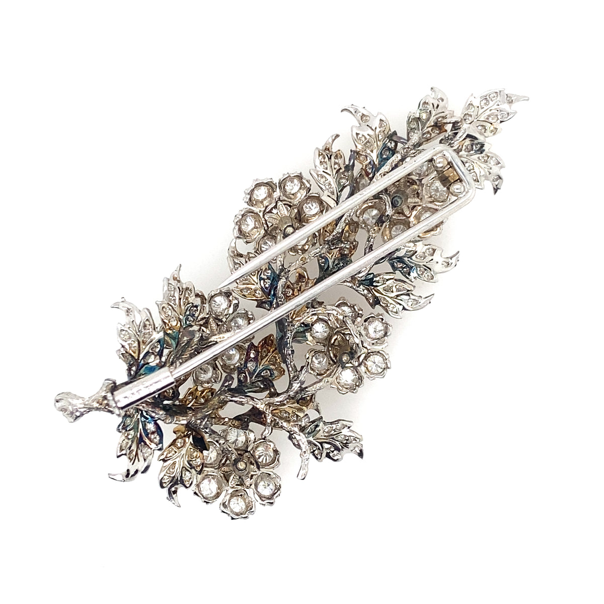 Buccellati white gold and diamond flower brooch – Gioielleria Pennisi