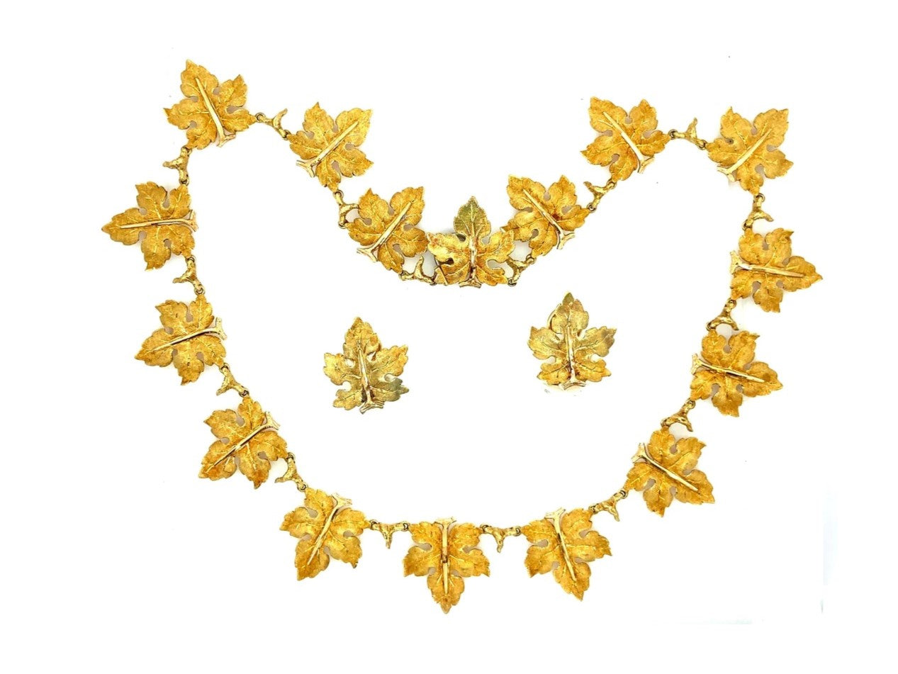 Buccellati yellow gold leave Parure – Gioielleria Pennisi